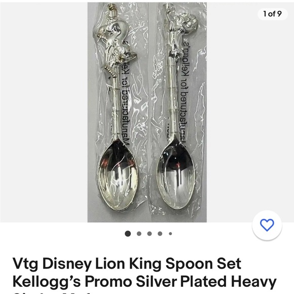Kellog’s | Kitchen | Vintage Kelloggs Lion King Spoons Mufasa And Simba ...